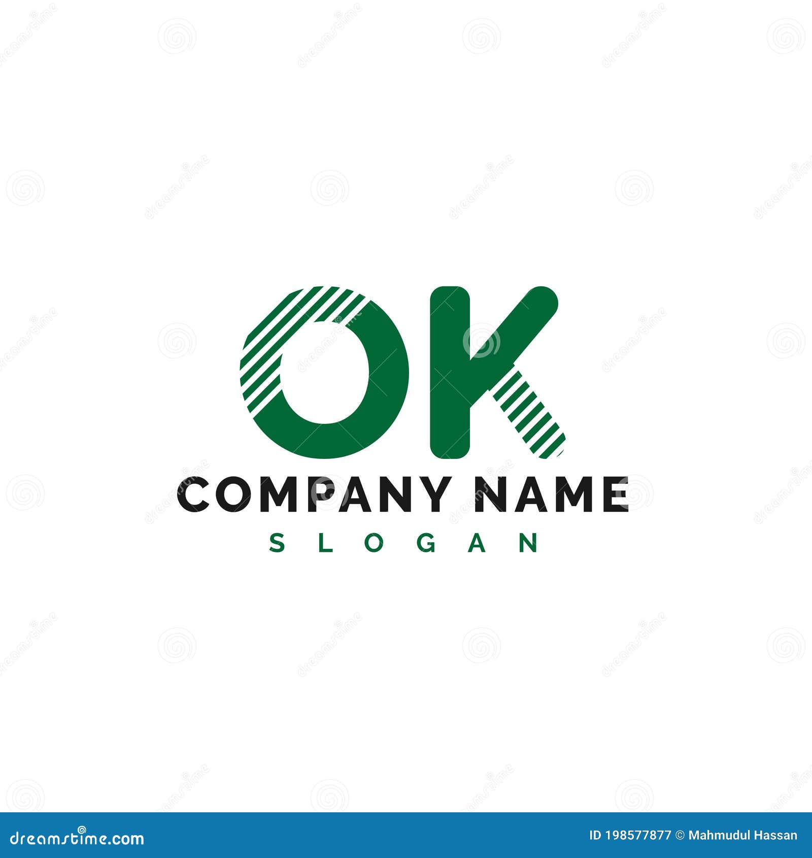OK Letter Logo Design. OK Letter Logo Vector Illustration - Vector ...