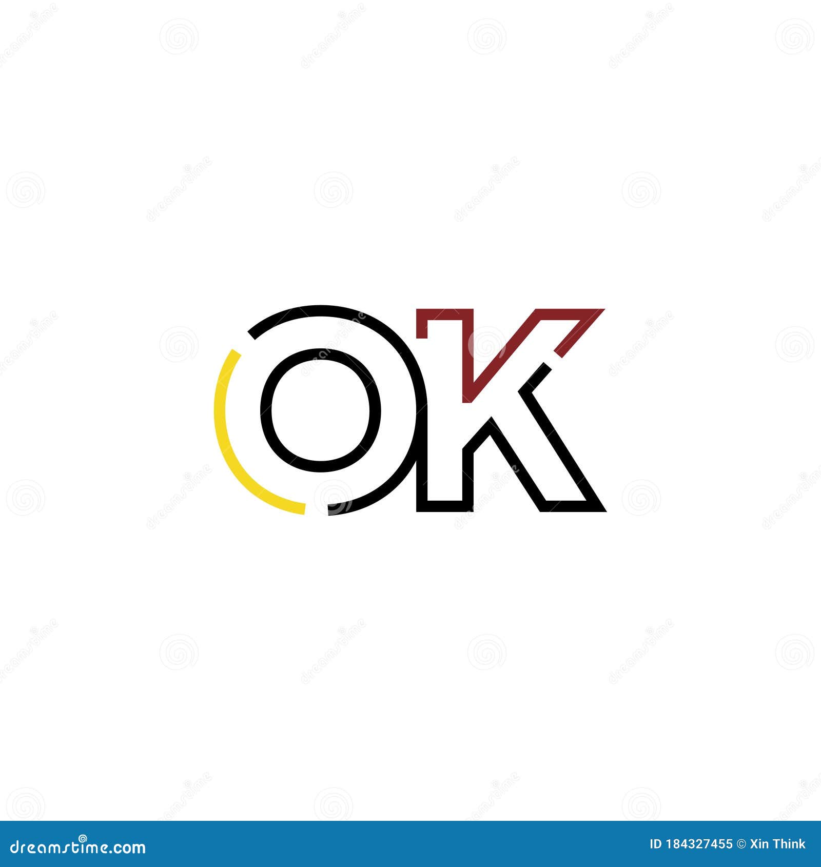 OK Letter Logo Icon Design Template Elements Stock Vector ...