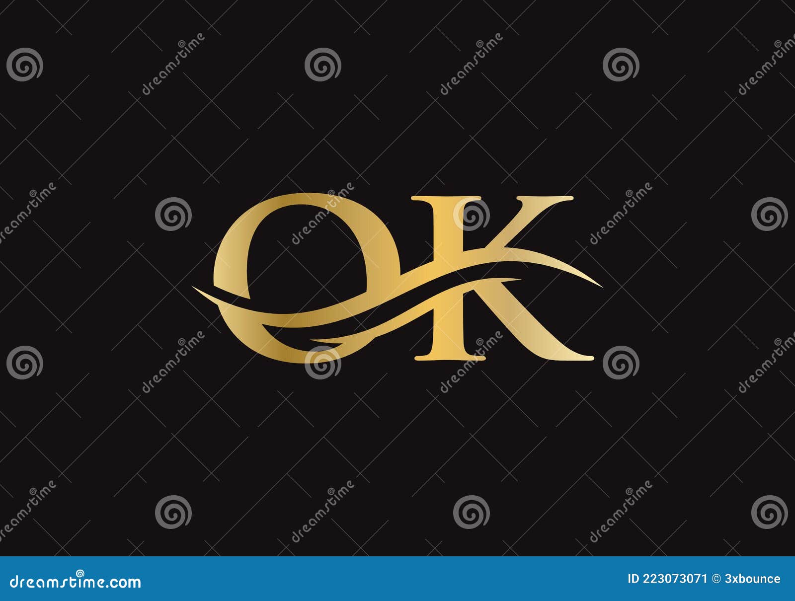 OK Logo. Monogram Letter OK Logo Design Vector Stock Vector ...