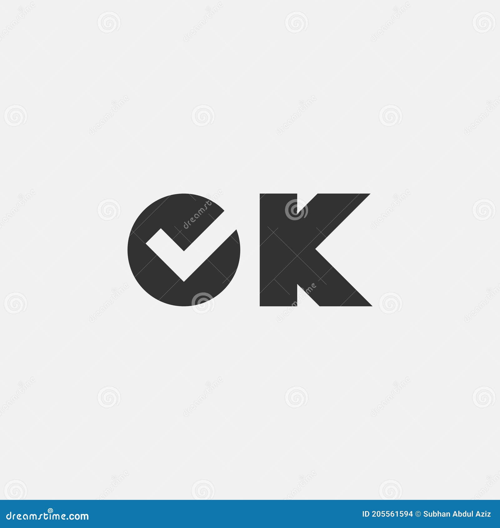 OK Mark with Thick Mark stock photo. Illustration of positive - 205561594