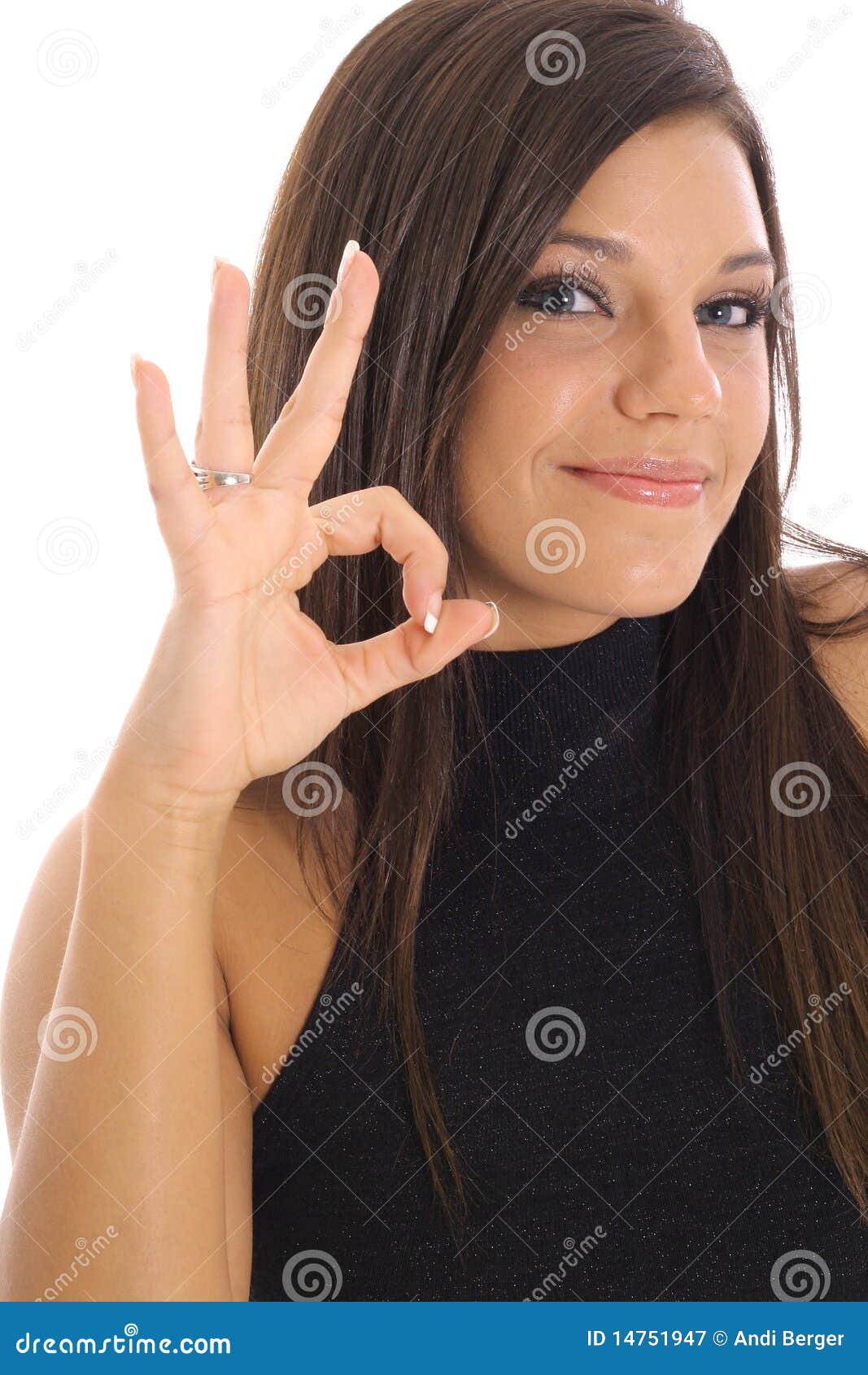 Ok model on white stock image. Image of color, face, female - 14751947