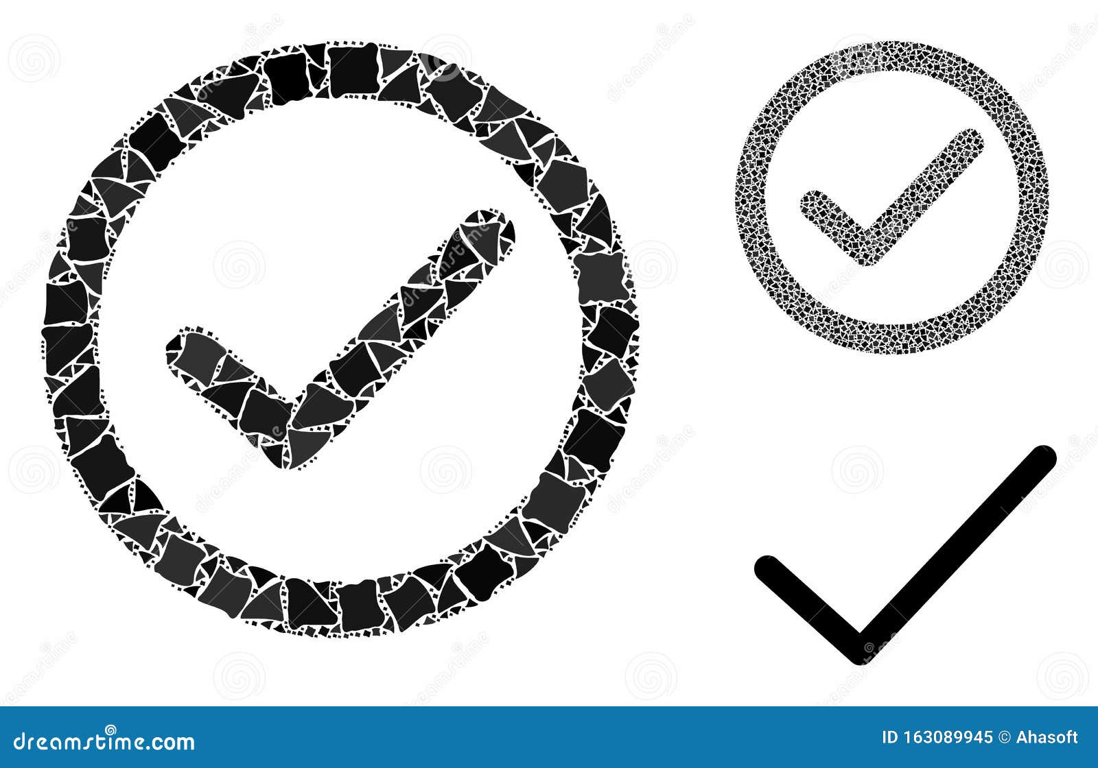 OK Option Mosaic Icon of Inequal Parts Stock Illustration ... OK Option Mosaic Icon of Inequal Parts Stock Illustration ...