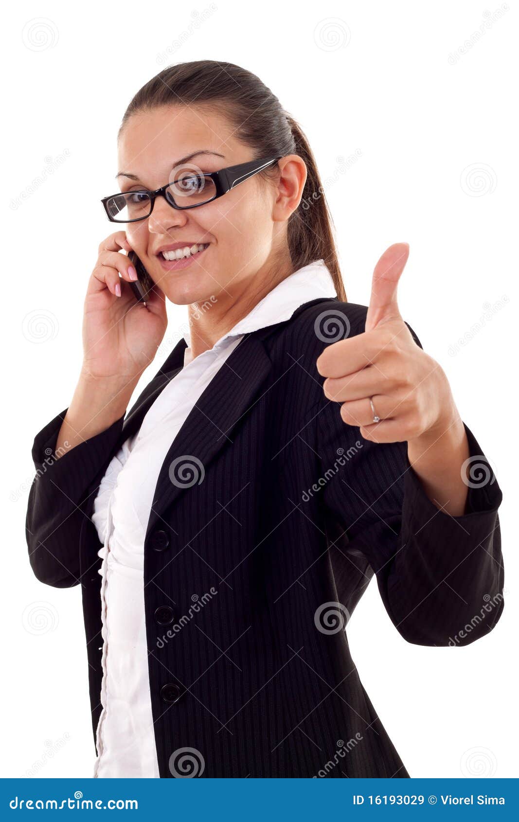 Ok on the phone stock image. Image of discussion, businesspeople - 16193029