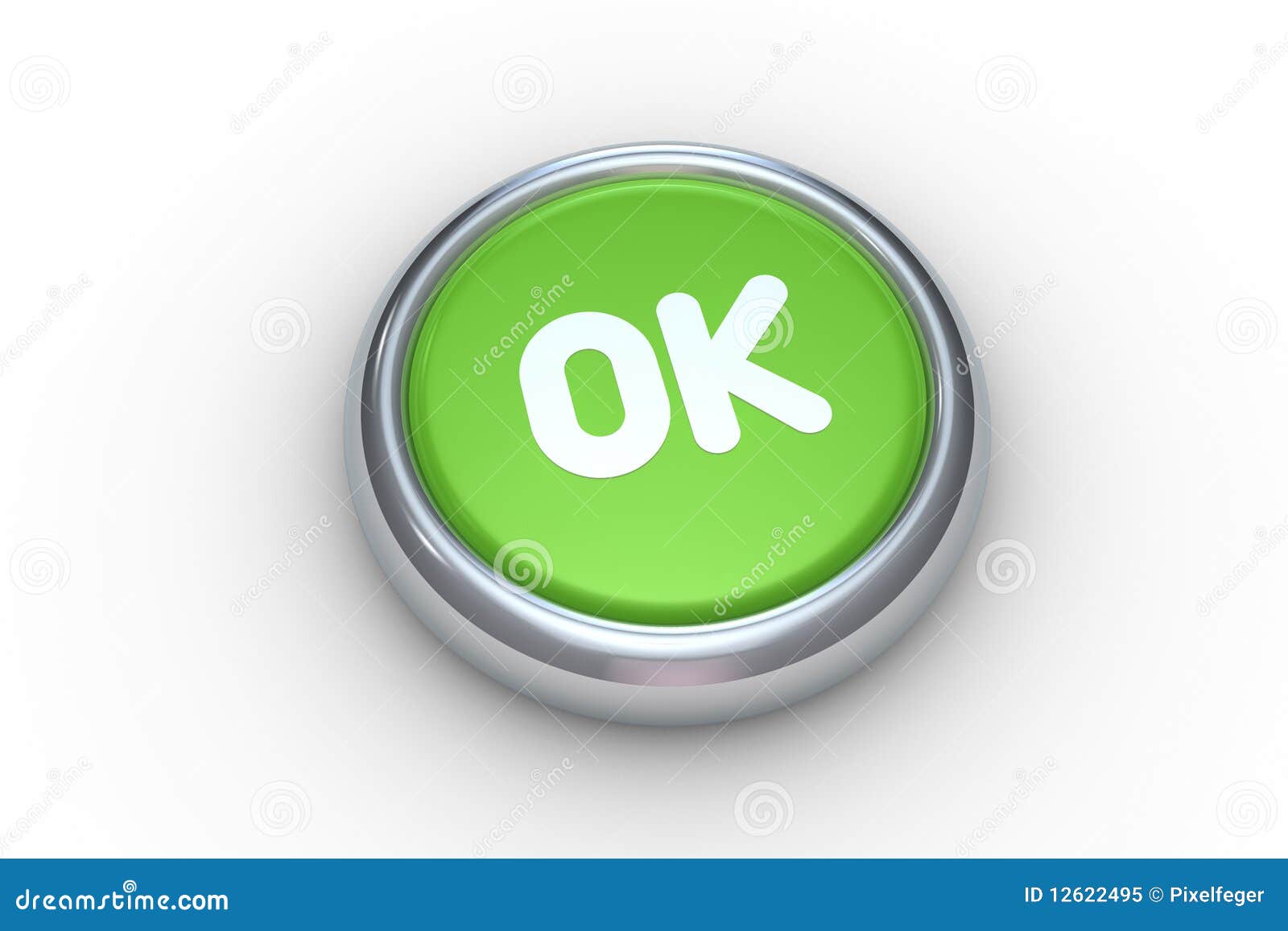 Ok push button stock illustration. Illustration of push - 12622495