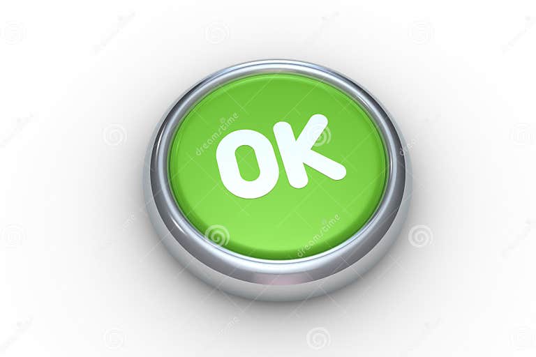 Ok push button stock illustration. Illustration of push - 12622495