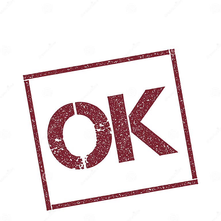 Ok rectangular stamp. stock vector. Illustration of cachet - 101321476