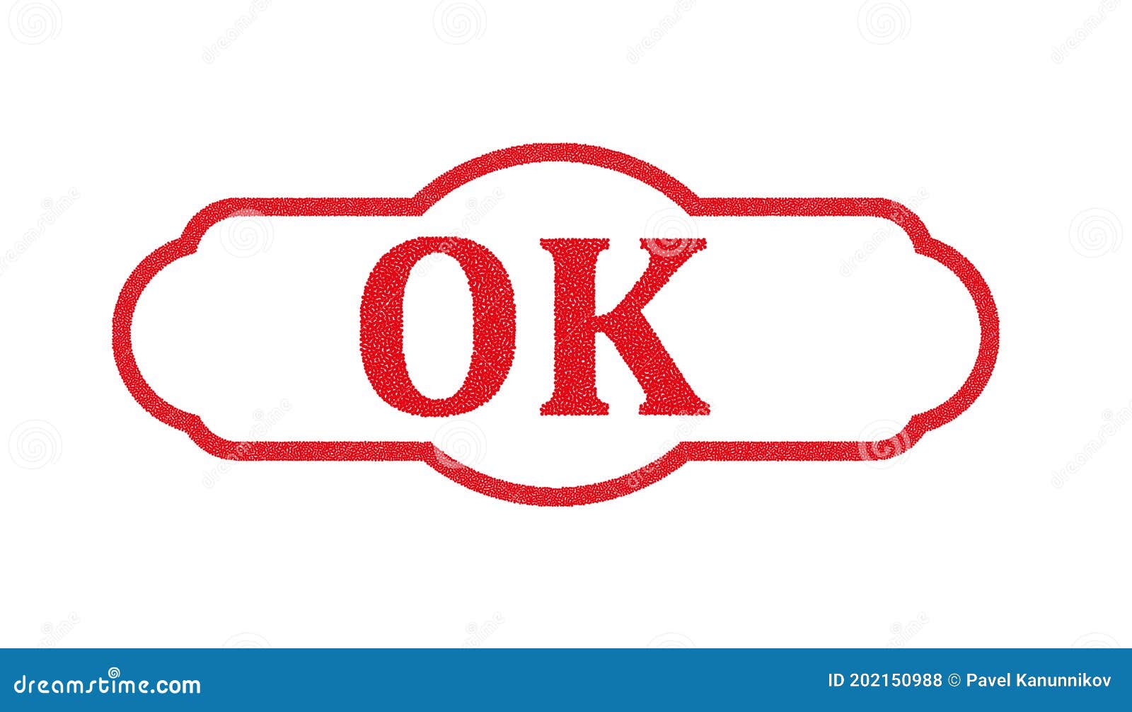 Ok Rectangular Stamp. Texturised Red Stamp With Ok Text Isolated On ...