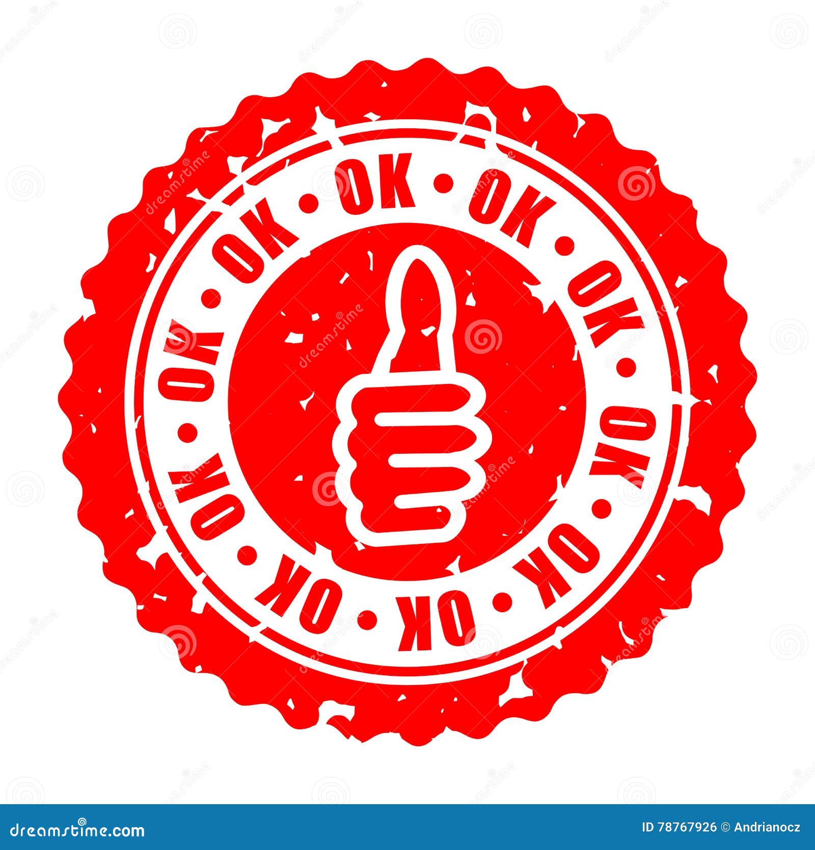 OK Rond De Timbre De Vecteur Illustration Stock - Illustration du ...