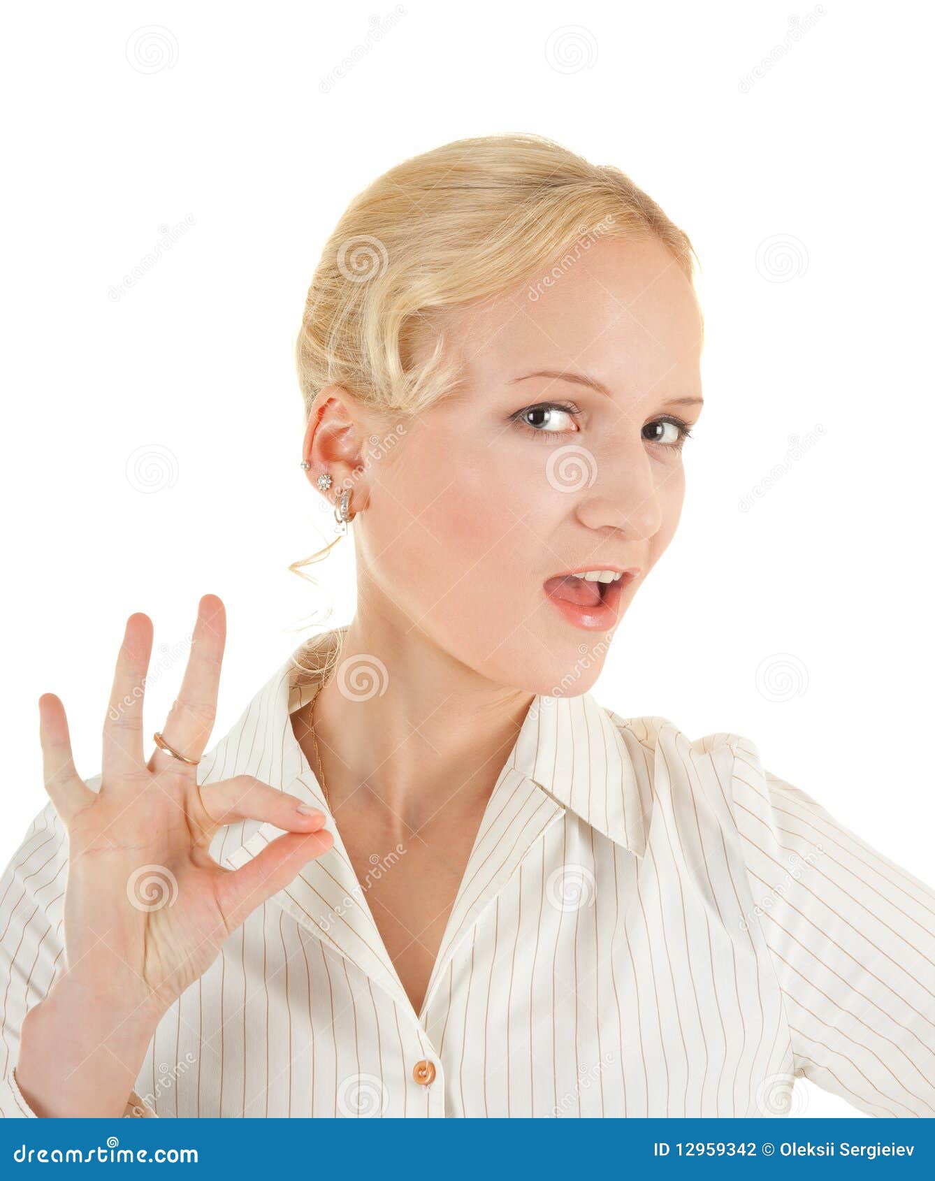 OK sign stock photo. Image of imagery, forbidden, female - 12959342