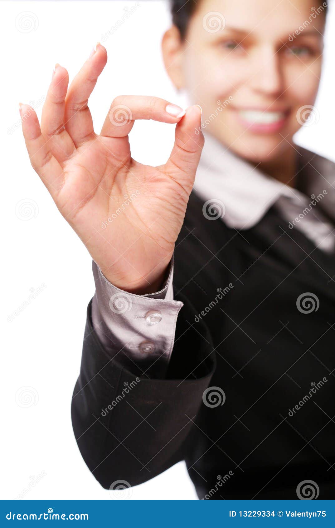 Ok sign. stock photo. Image of person, female, friendly - 13229334