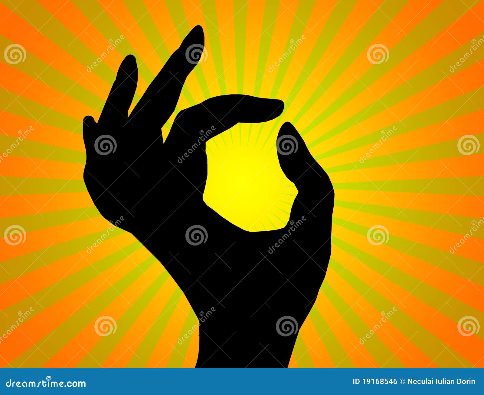 Ok sign stock vector. Illustration of perfect, gesture - 19168546