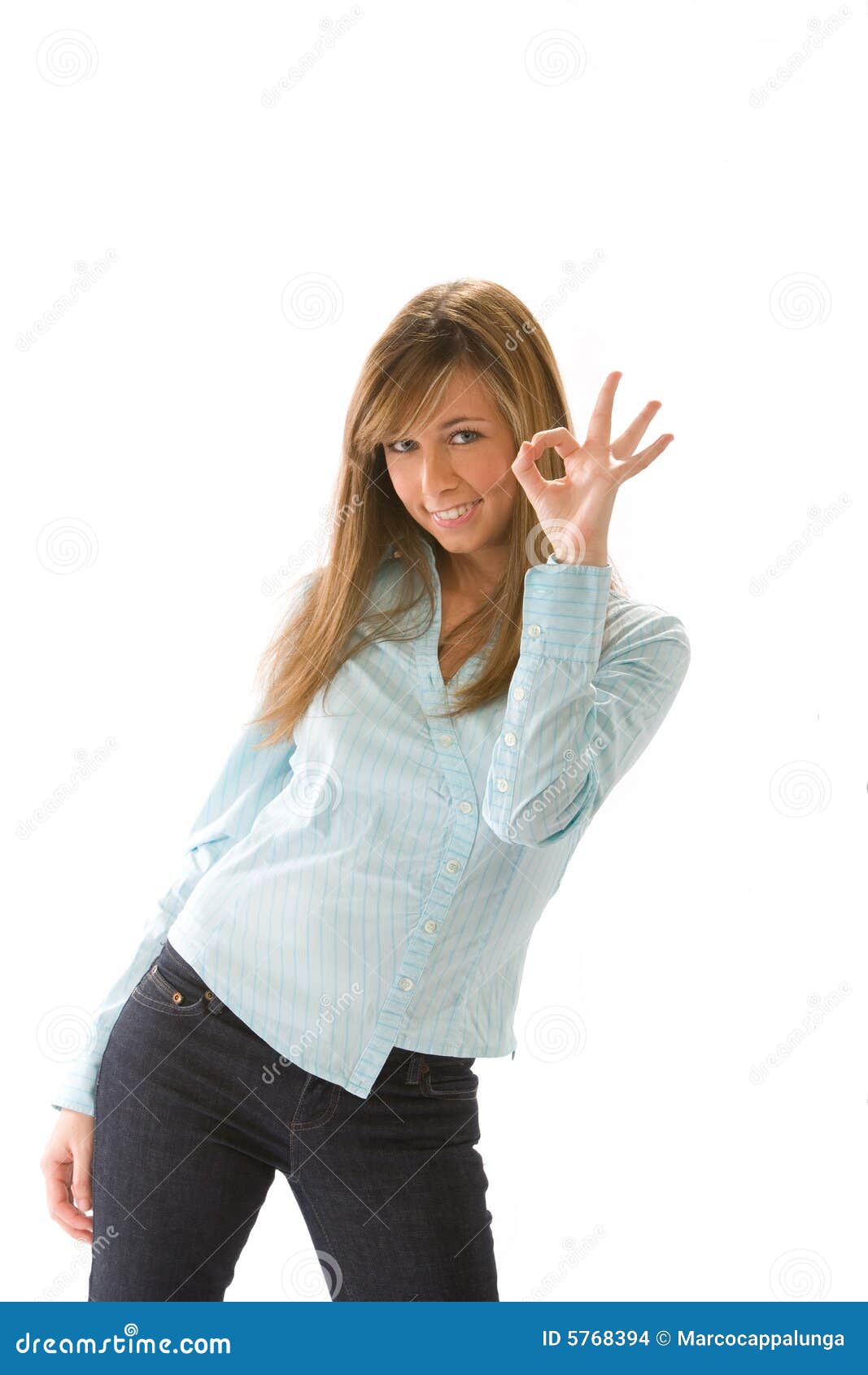 Ok sign stock photo. Image of student, woman, positive - 5768394