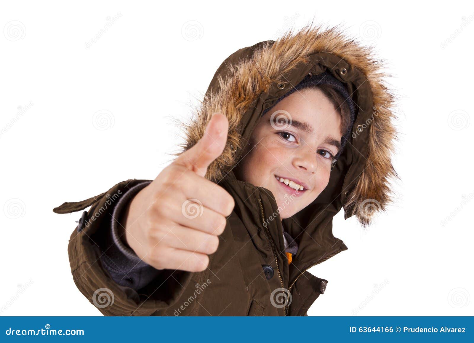 Ok sign boy stock photo. Image of jacket, expression - 63644166