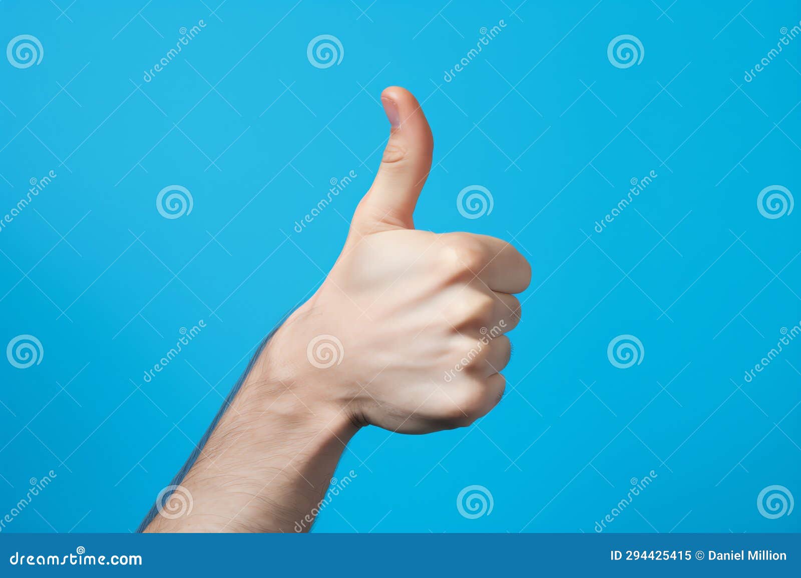 OK Sign Hand Gesture on Blue Background Stock Illustration ...
