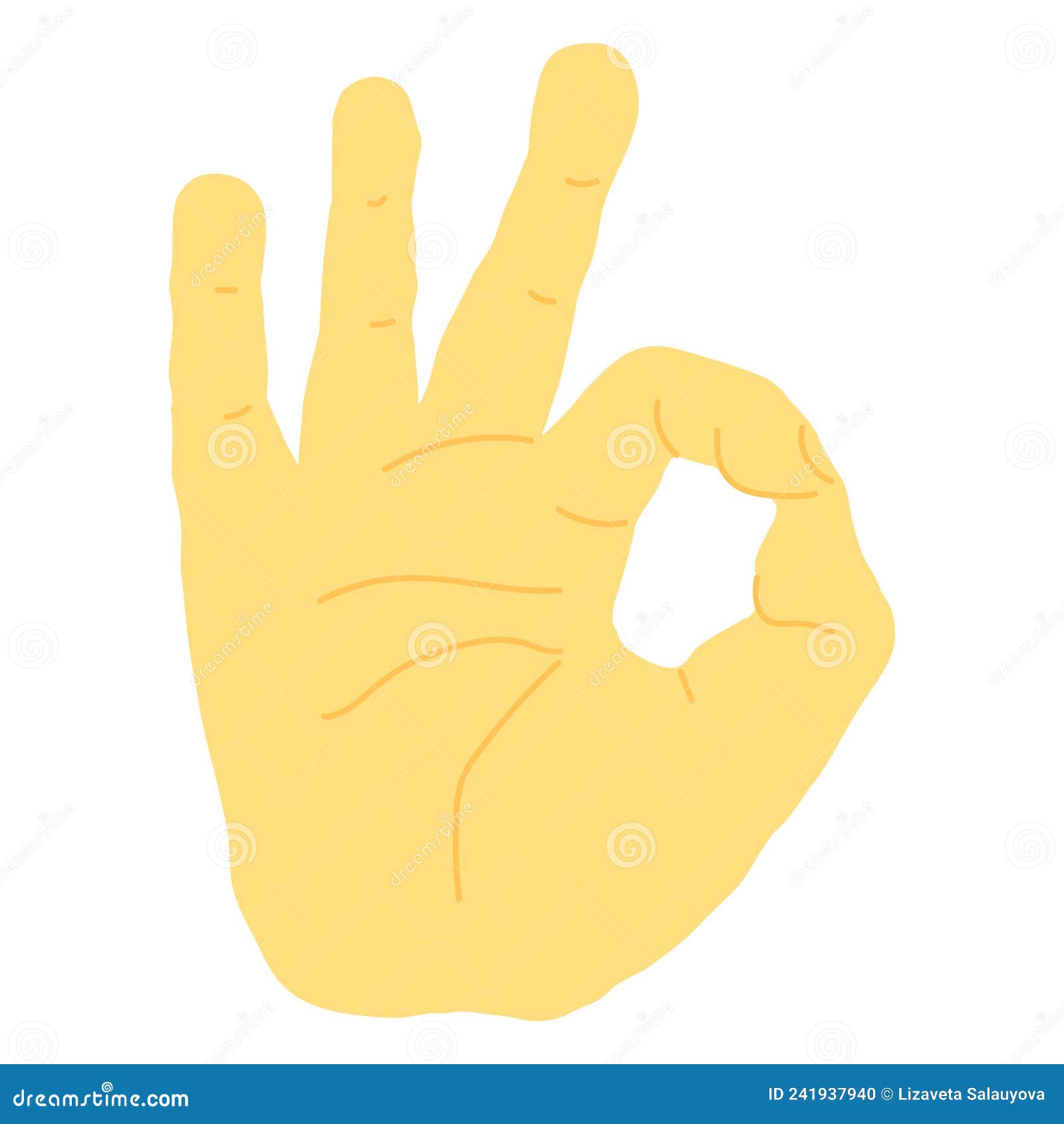 Ok Sign Illustration stock vector. Illustration of finger - 241937940