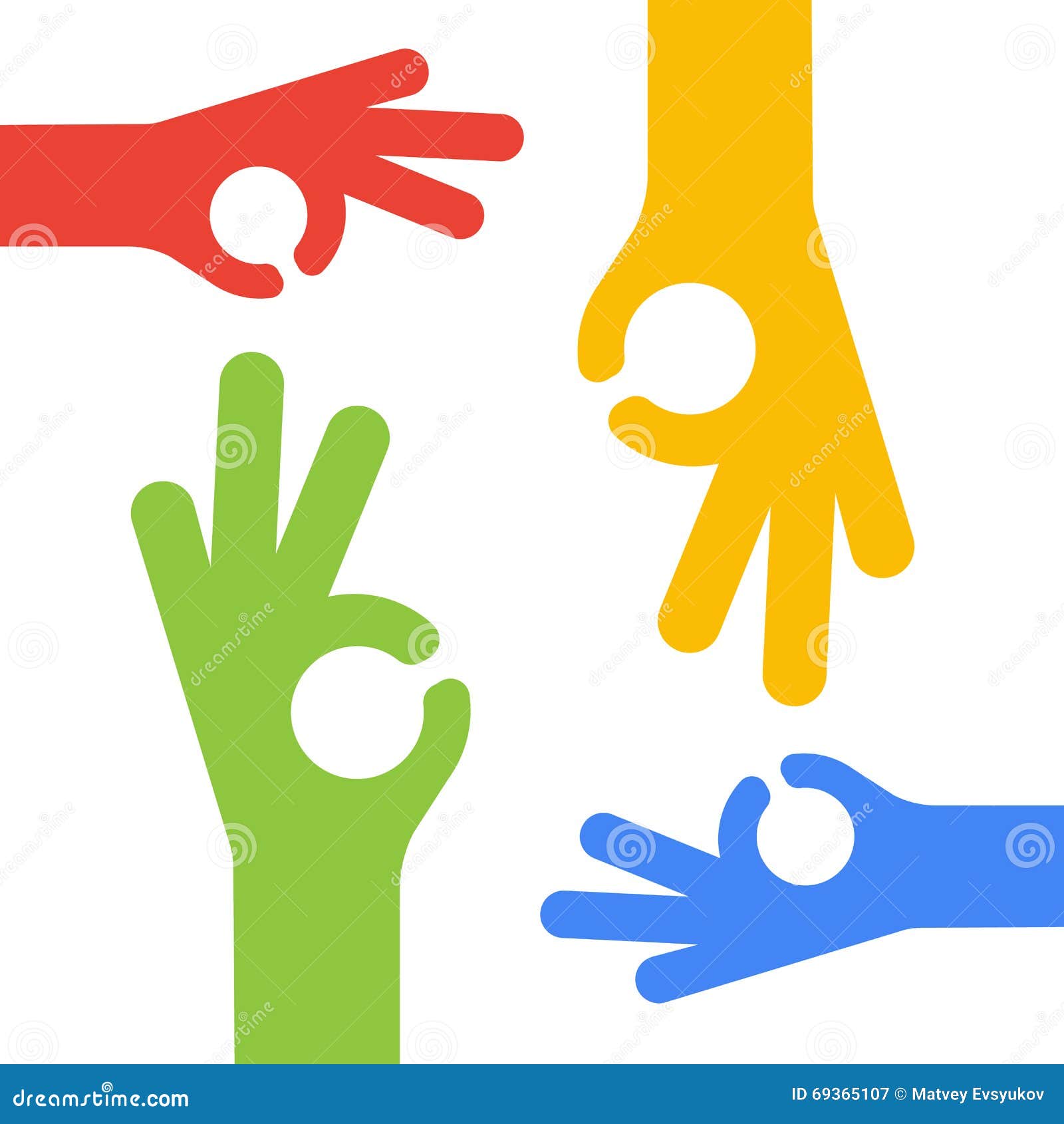 OK sign set stock illustration. Illustration of cartoon - 69365107