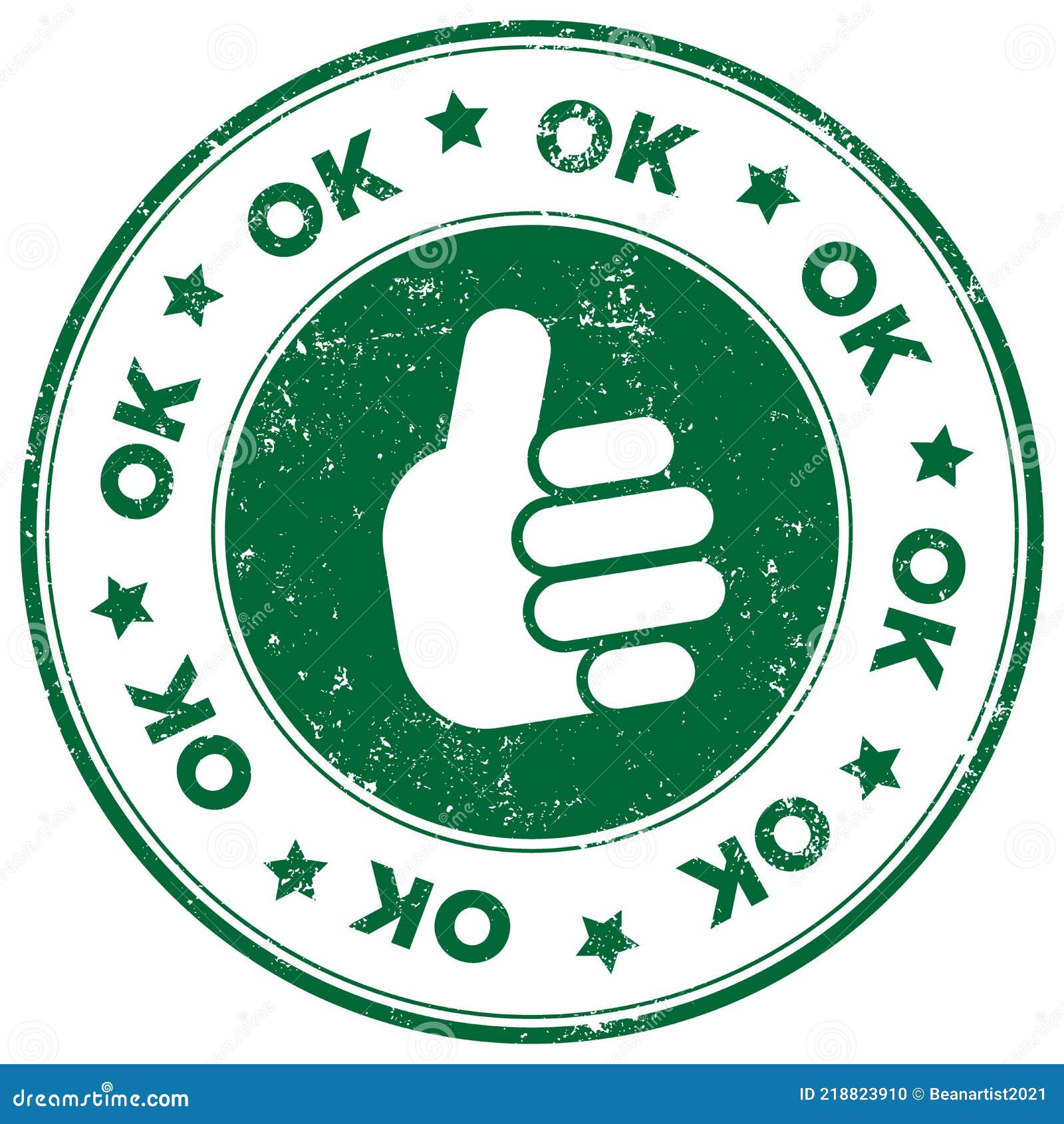 Tested Thumbsup Vector Stamp | CartoonDealer.com #218823916