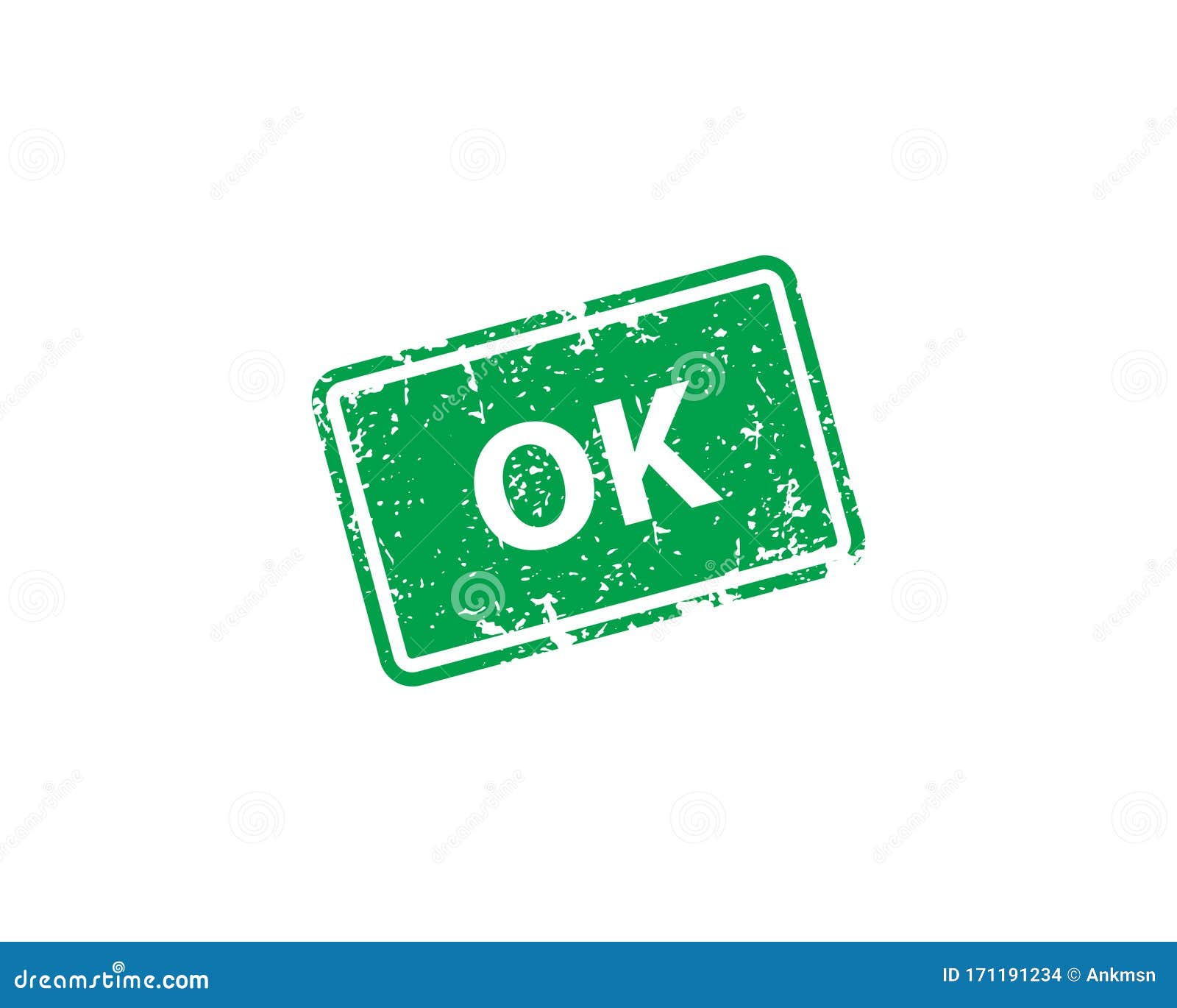 OK Stamp Vector Texture. Rubber Cliche Imprint Stock Vector ...