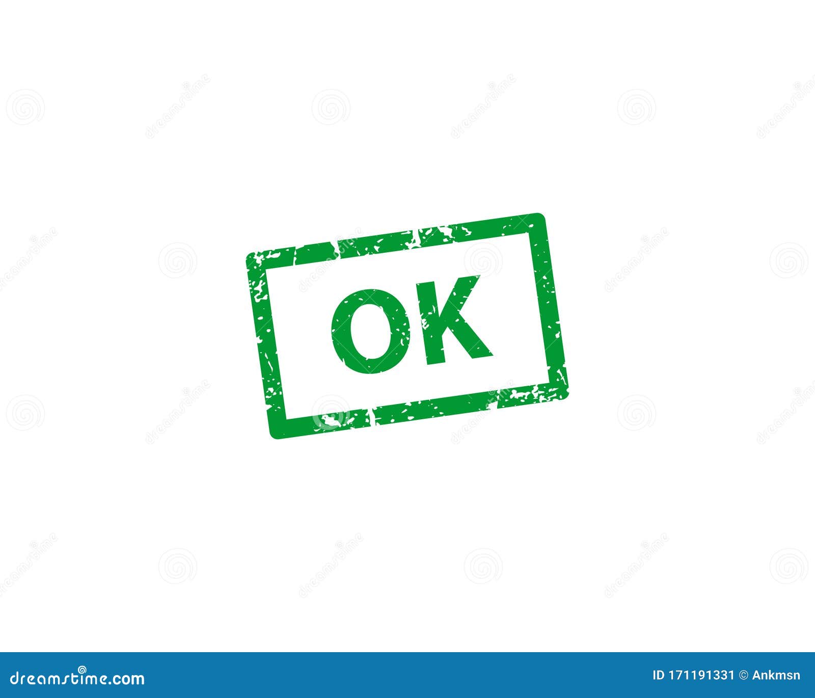 OK Stamp Vector Texture. Rubber Cliche Imprint Stock Vector ...