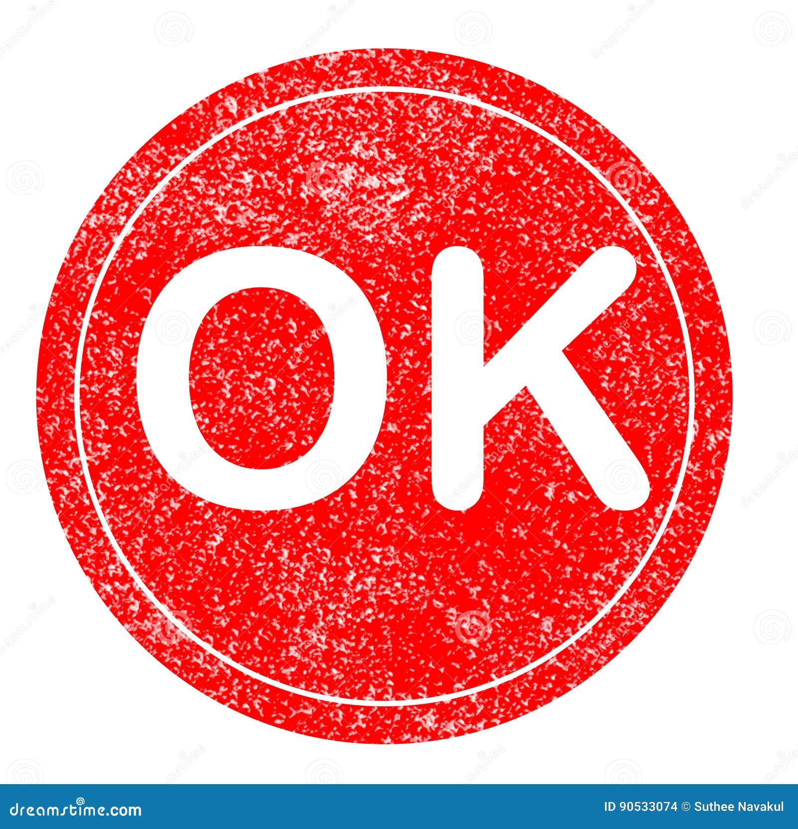 Ok Stamp on White Background. Stock Illustration - Illustration of ...