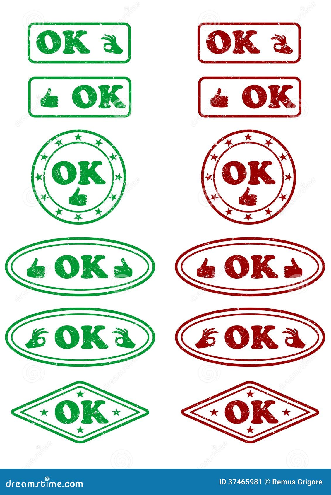 OK stamps - cdr format stock vector. Illustration of craftsmanship ...