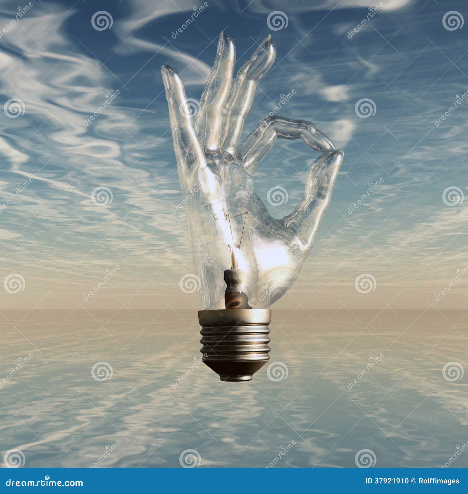 OK Symbol Light bulb stock illustration. Illustration of choose - 37921910