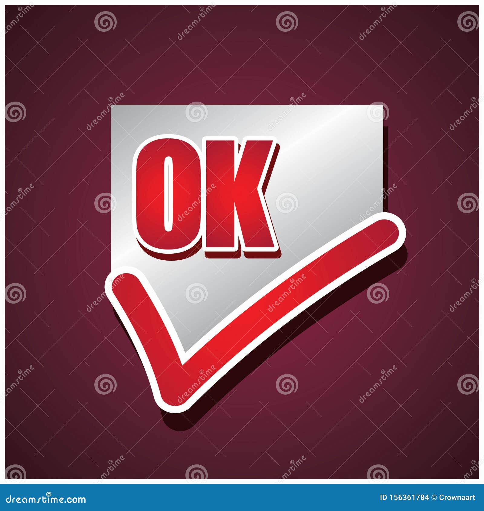 Ok Symbol Stylish Typography Stock Illustration - Illustration of ...