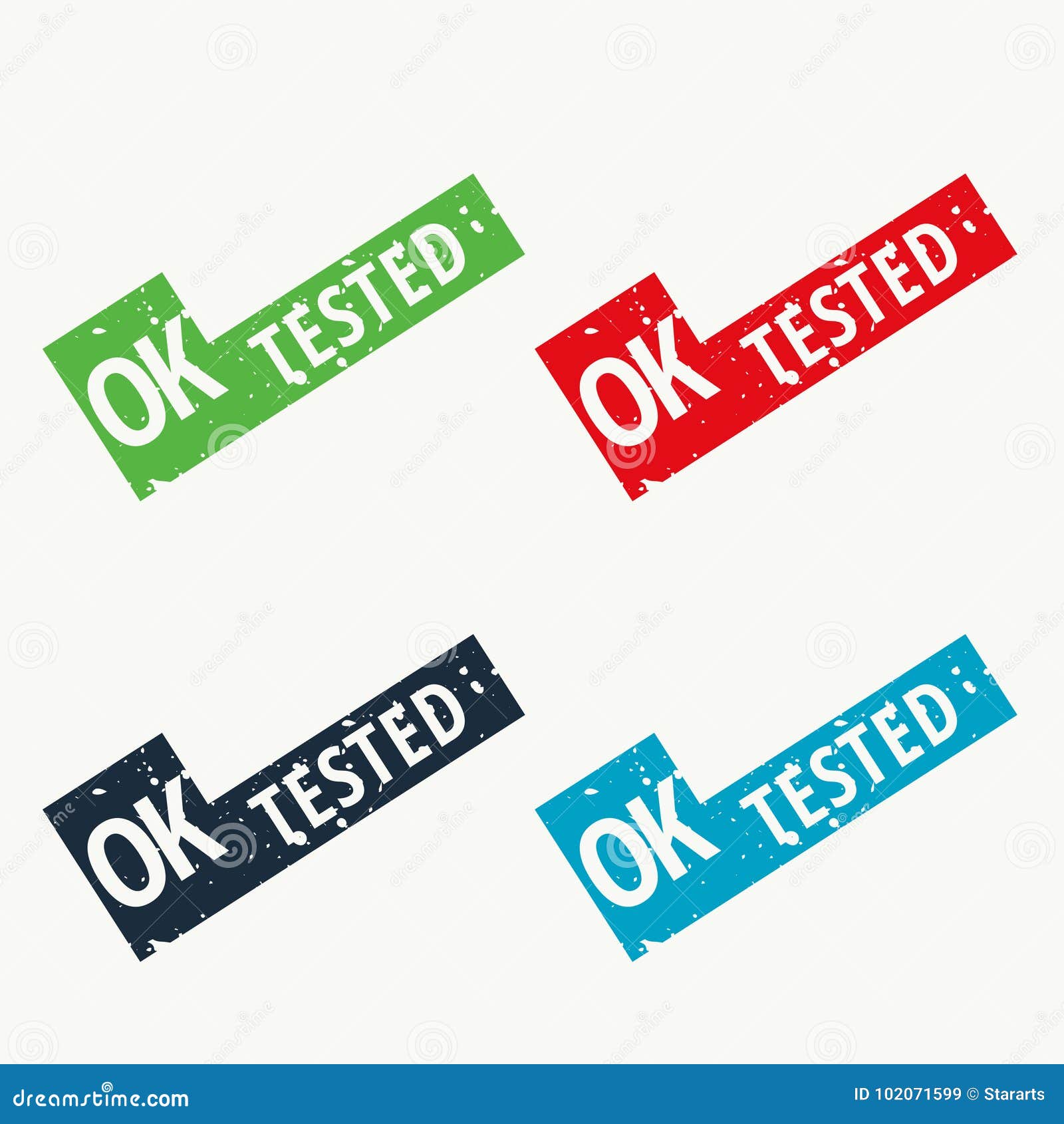 Ok Tested Stamp in Check Mark Style Stock Vector - Illustration of ...