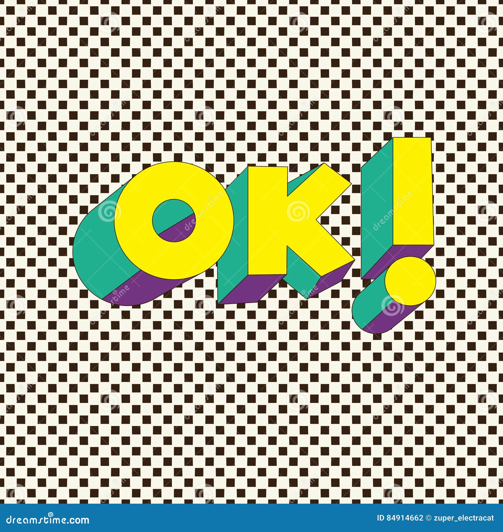 Ok Typography Card Lettering Minimalistic Poster Stock Illustrations ...