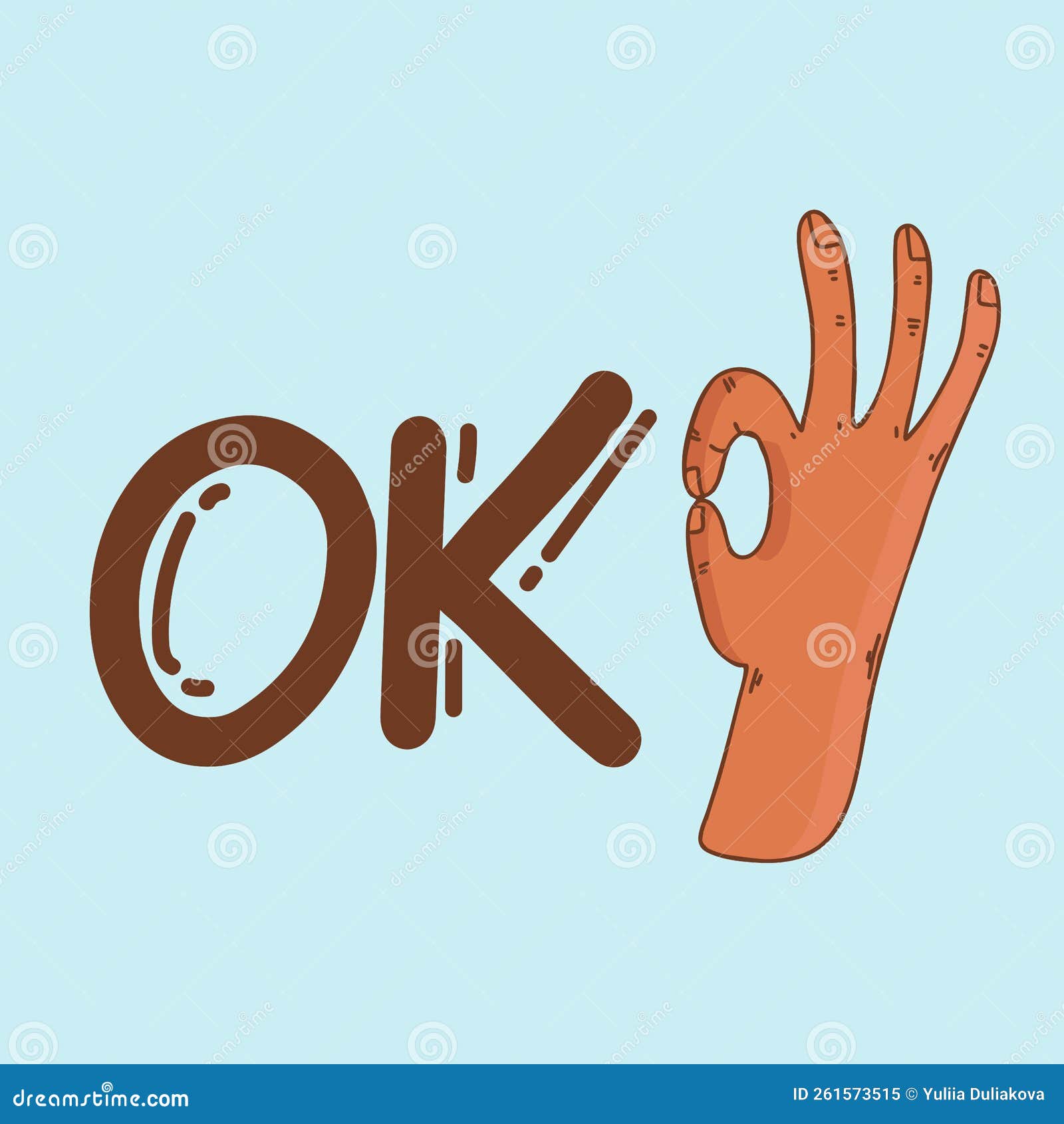 Ok, Vector Illustration Lettering Vector Illustration Hand Stock Vector ...