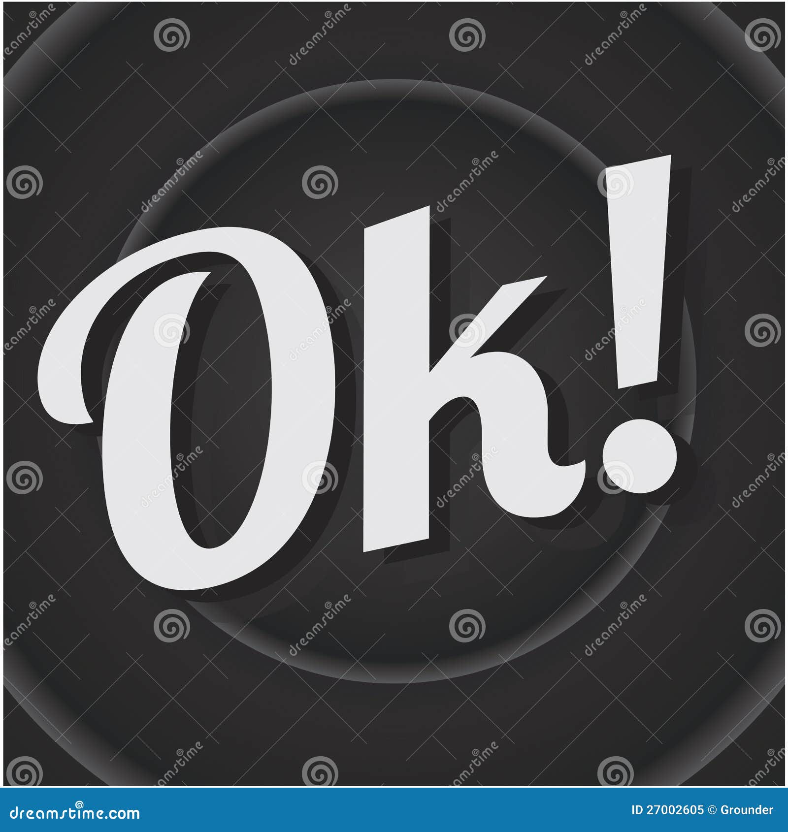 Ok! Vintage print stock vector. Illustration of choice - 27002605