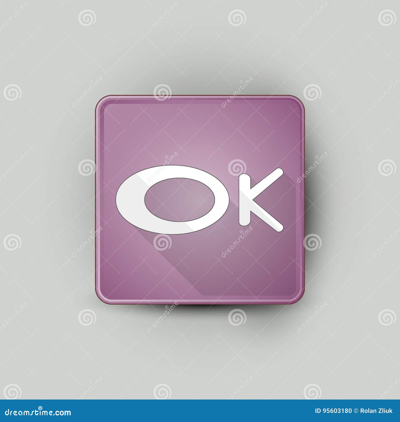 Ok word icon stock vector. Illustration of positivity - 95603180