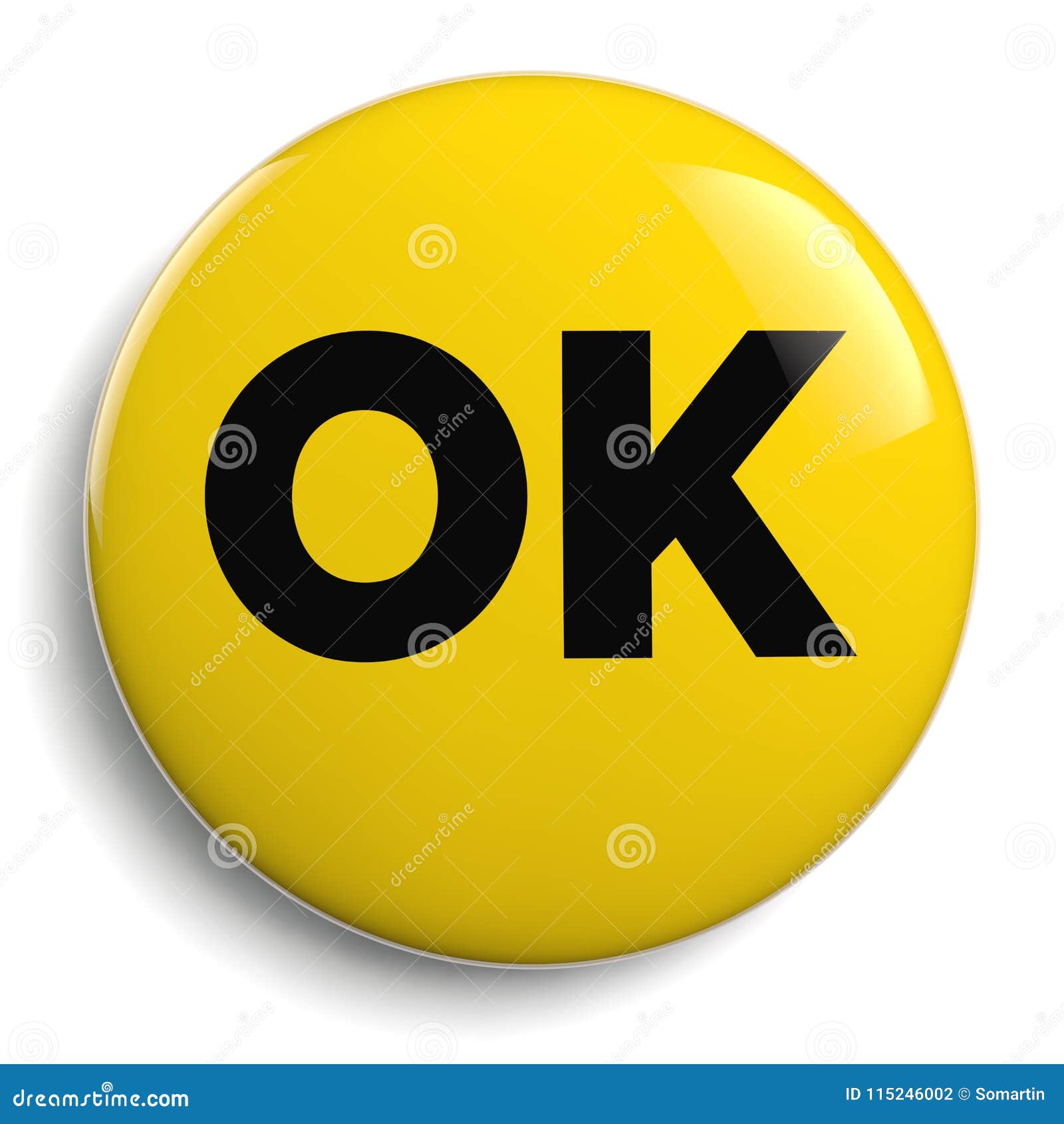 OK Yellow Icon Symbol stock illustration. Illustration of white - 115246002