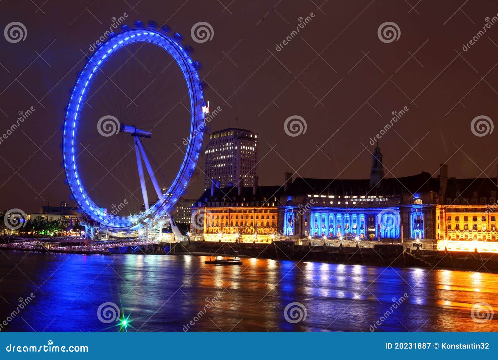 Oka London noc uk fotografia editorial. Obraz złożonej z koło - 20231887