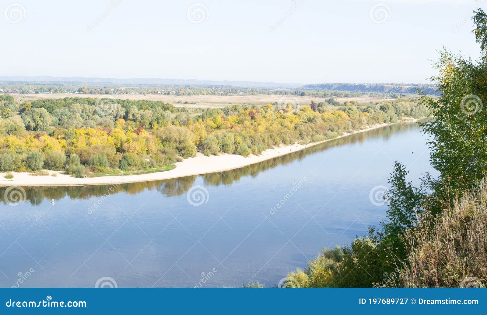 OKA river stock image. Image of autumn, forest, landscape - 197689727