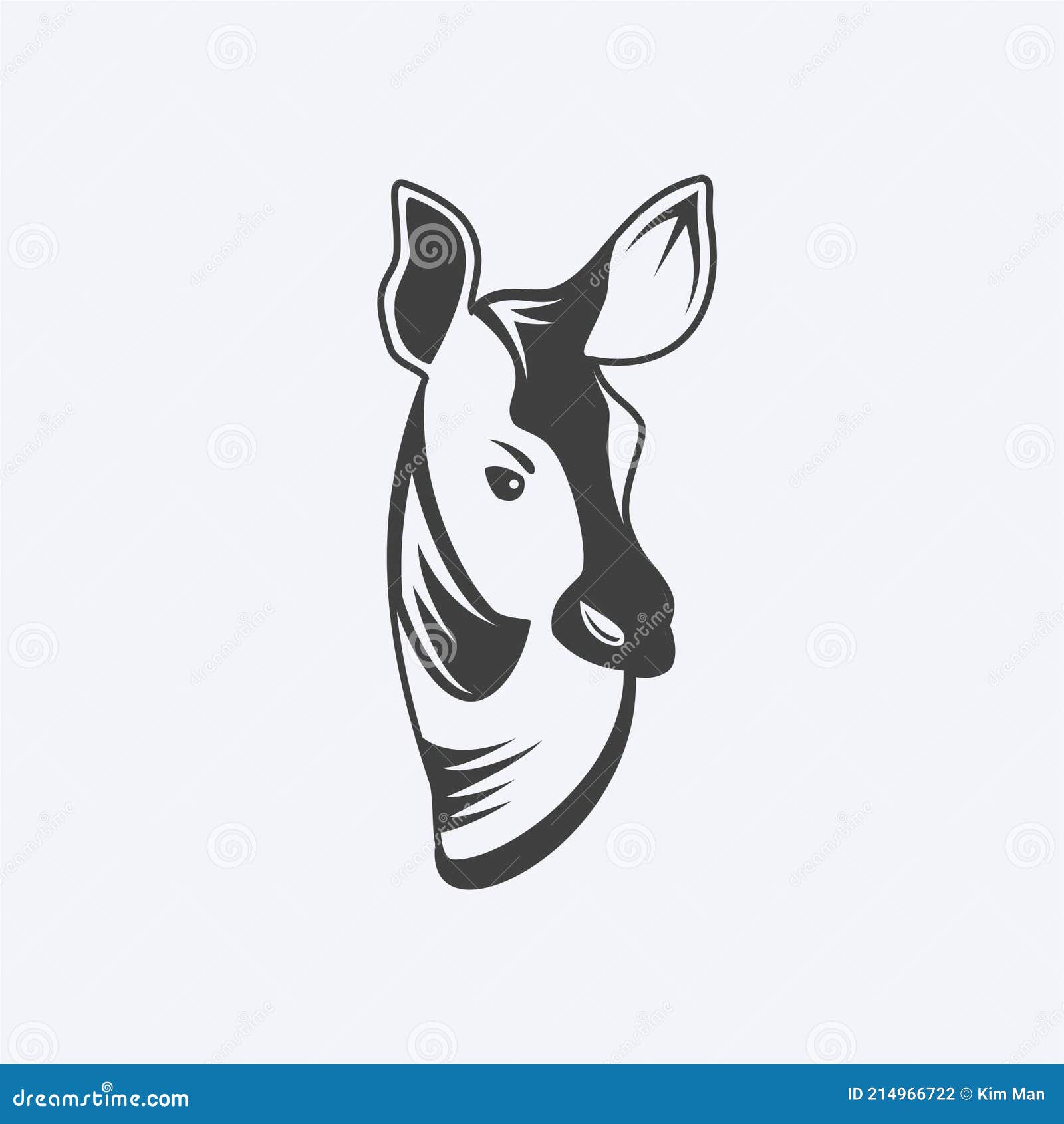 Okapi Head Design. Animal of Africa Stock Vector - Illustration of ...