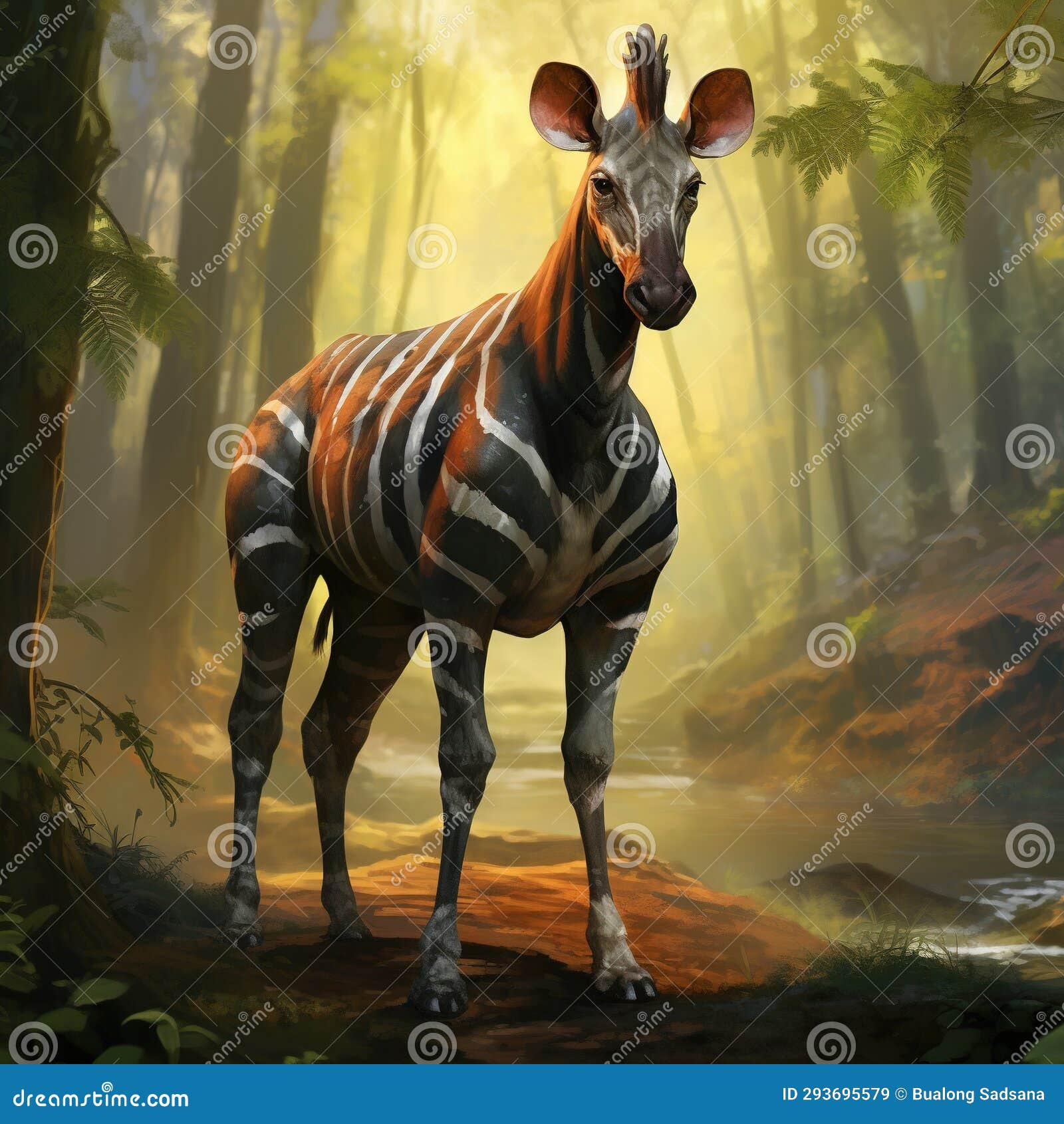 Okapi Stock Illustration | CartoonDealer.com #293695579