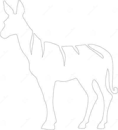 Okapi Outline Silhouette Generative Ai Stock Vector - Illustration of ...