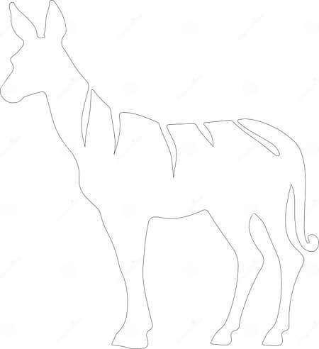Okapi Outline Silhouette Generative Ai Stock Vector - Illustration of ...
