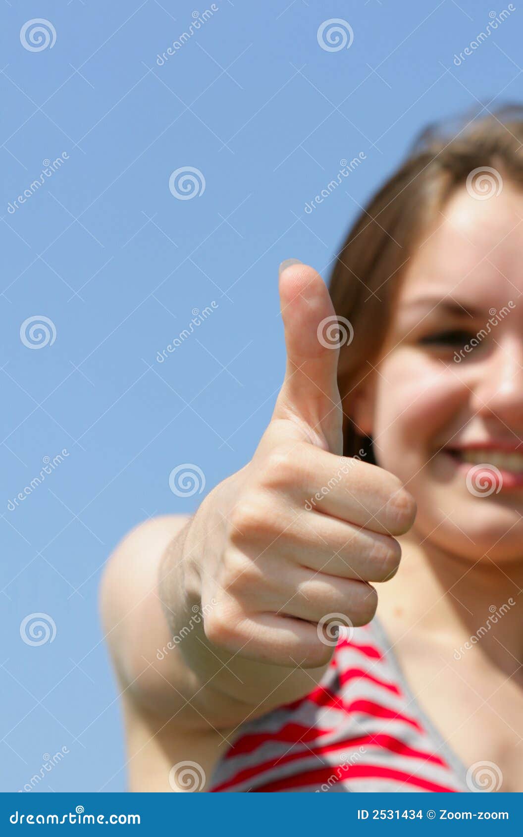 Okay! stock photo. Image of robust, girl, gesture, happy - 2531434