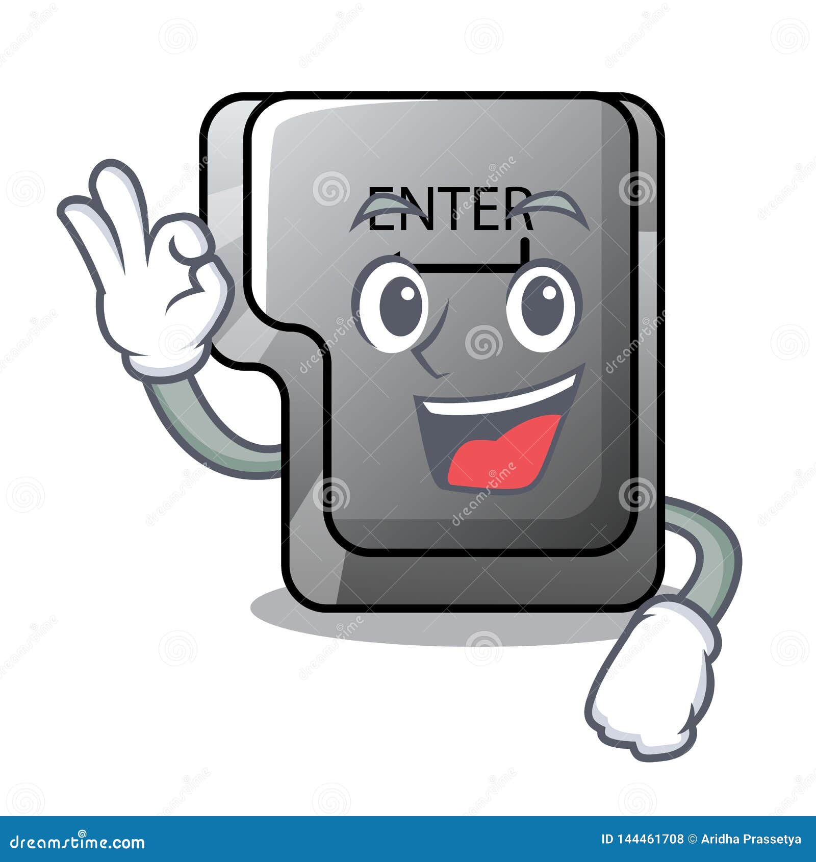 Okay Button Enter on a Keyboard Character Stock Vector - Illustration ...