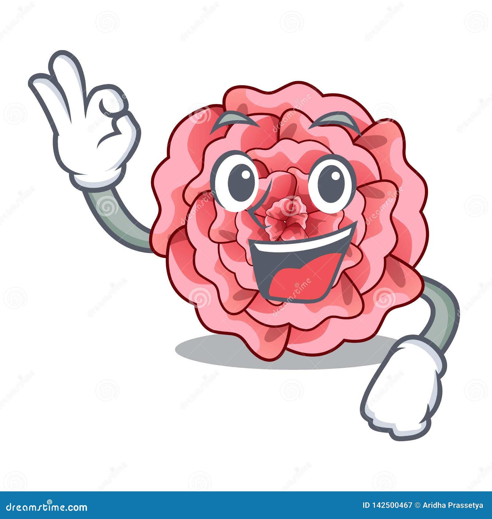 Okay Carnations Stick To the Cartoon Stem Stock Vector - Illustration ...