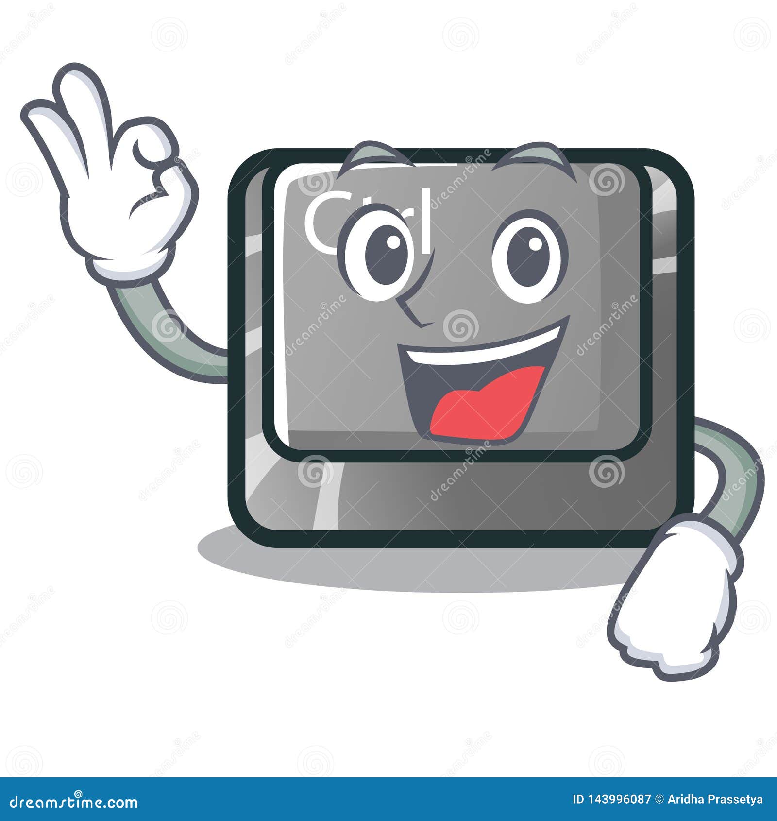 Ctrl Button Icon Of 3 Types Color, Black And White, Outline. Isolated ...