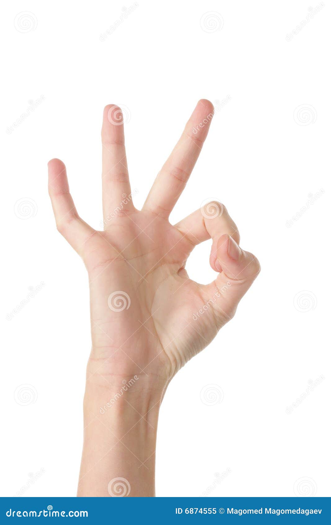 Okay gesture stock image. Image of fingers, gesture, isolated - 6874555
