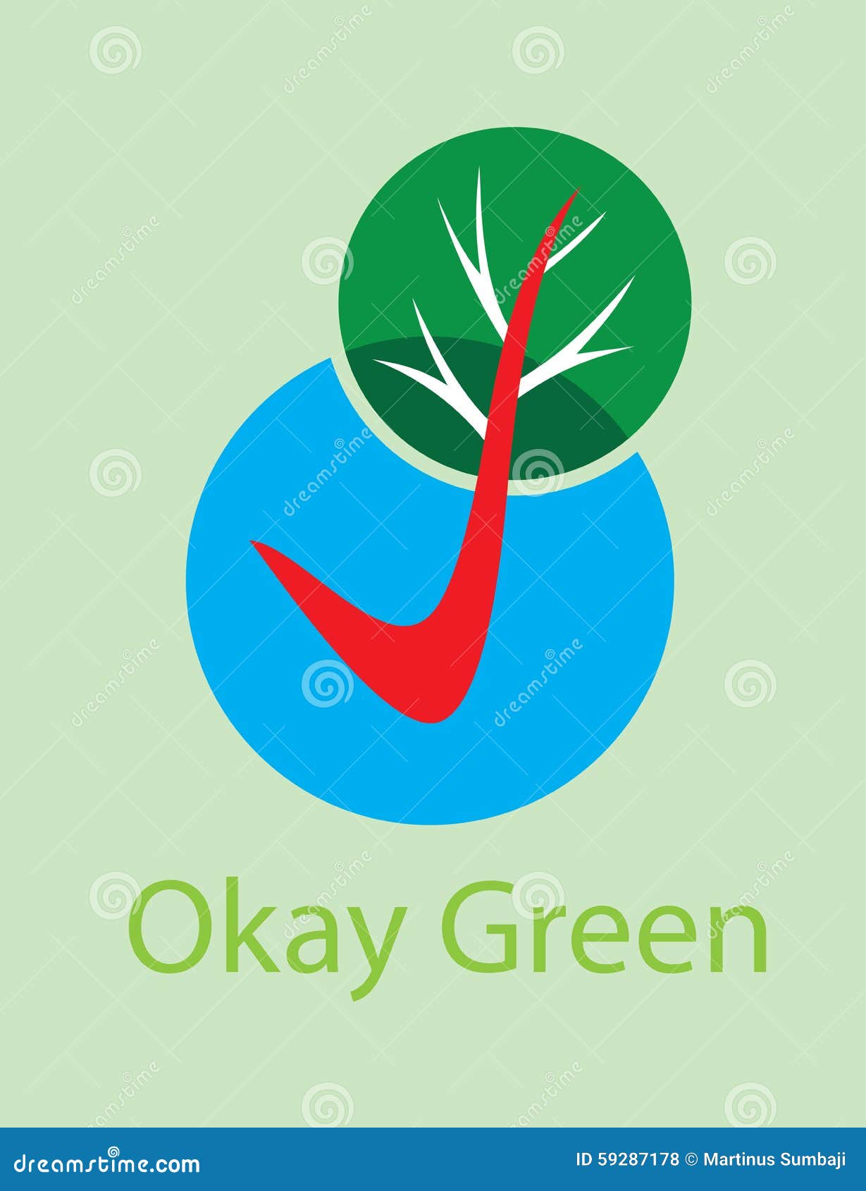 Okay Green Logo stock vector. Illustration of pattern - 59287178