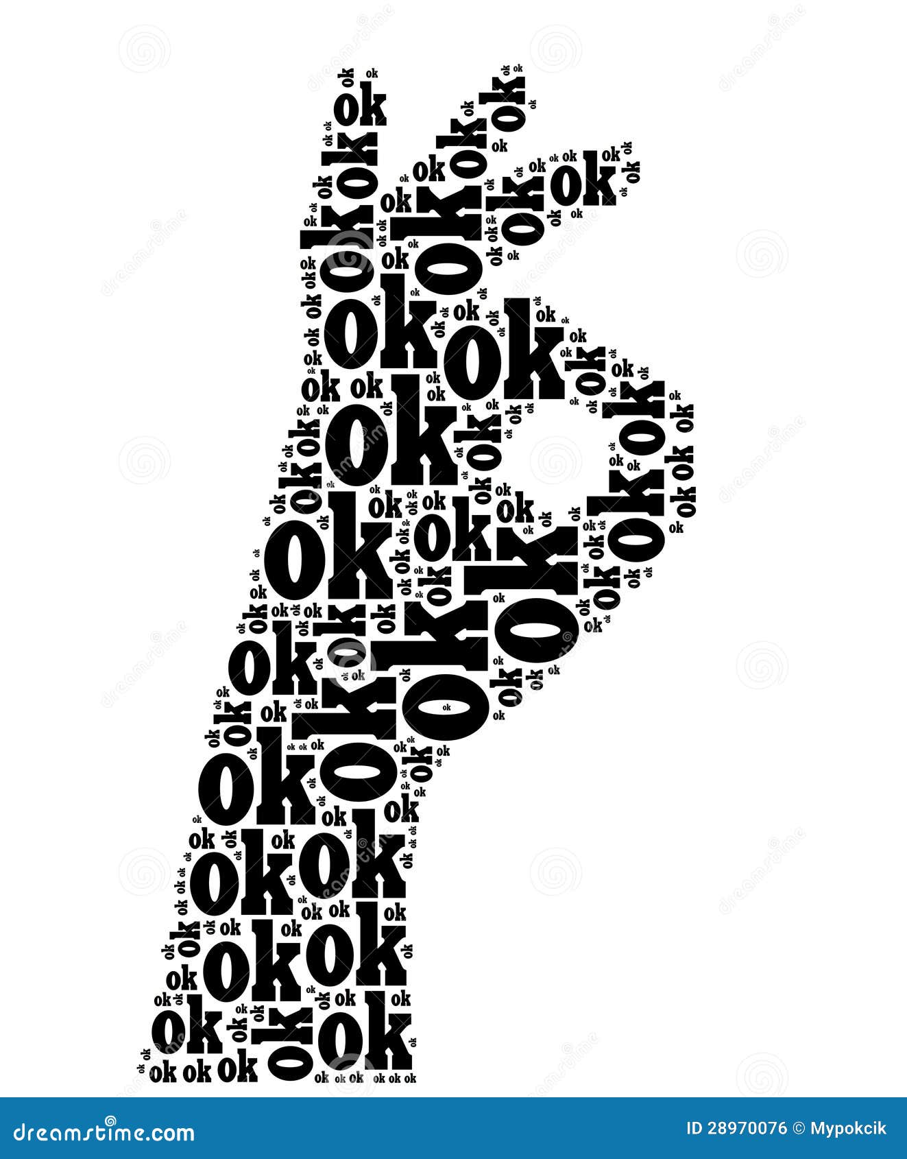 Okay hand sign stock illustration. Illustration of element - 28970076