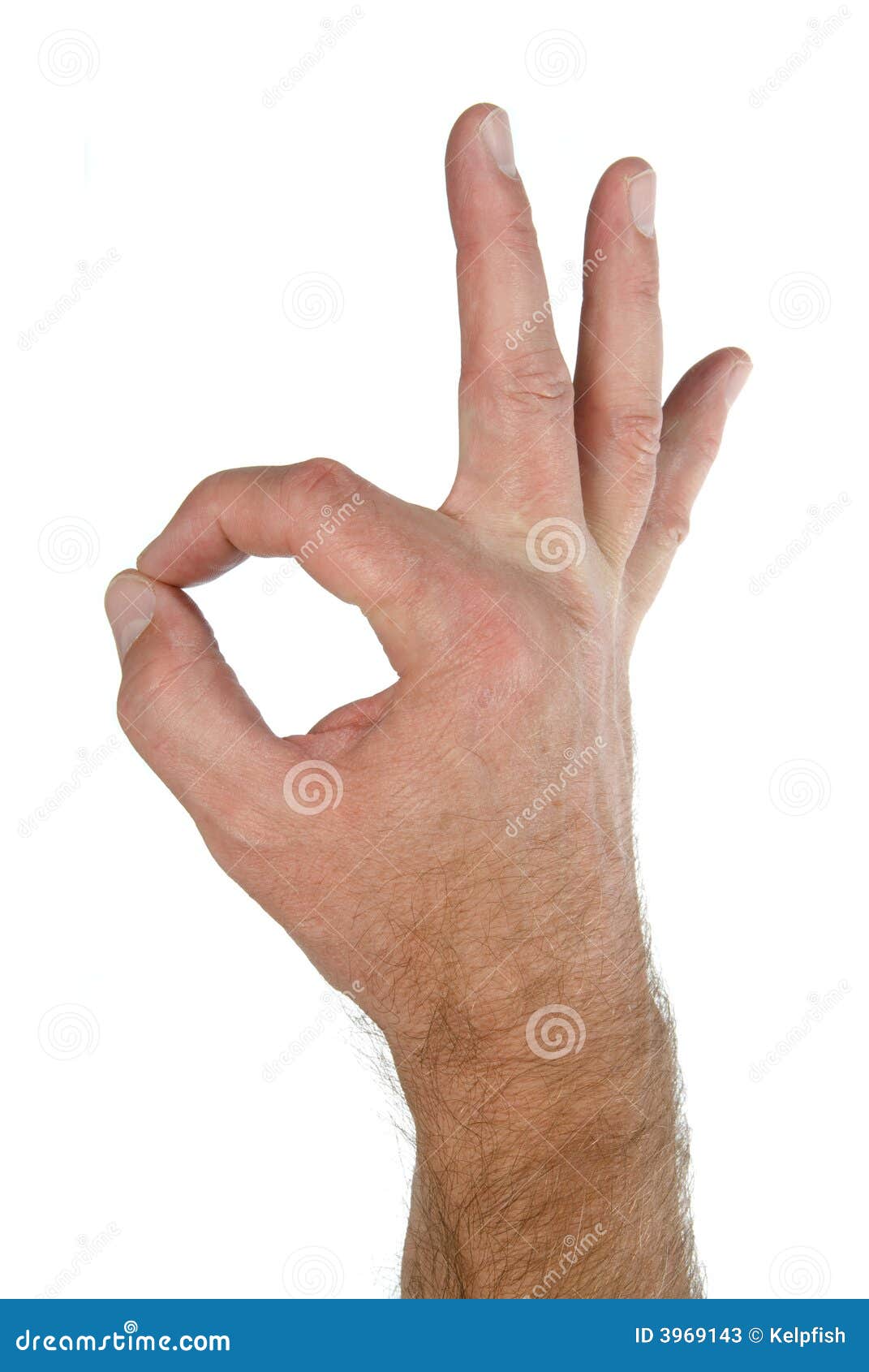Okay hand signal stock image. Image of white, hairy, fingers - 3969143