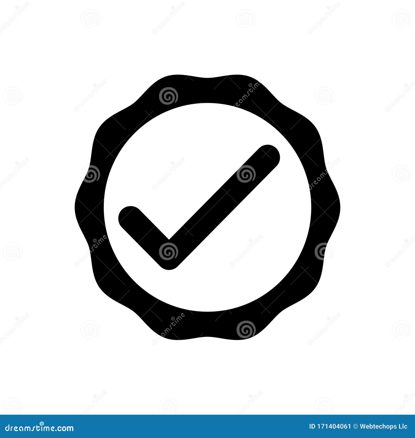 Black Solid Icon for Okay, Acceptance and Approval Stock Vector ...