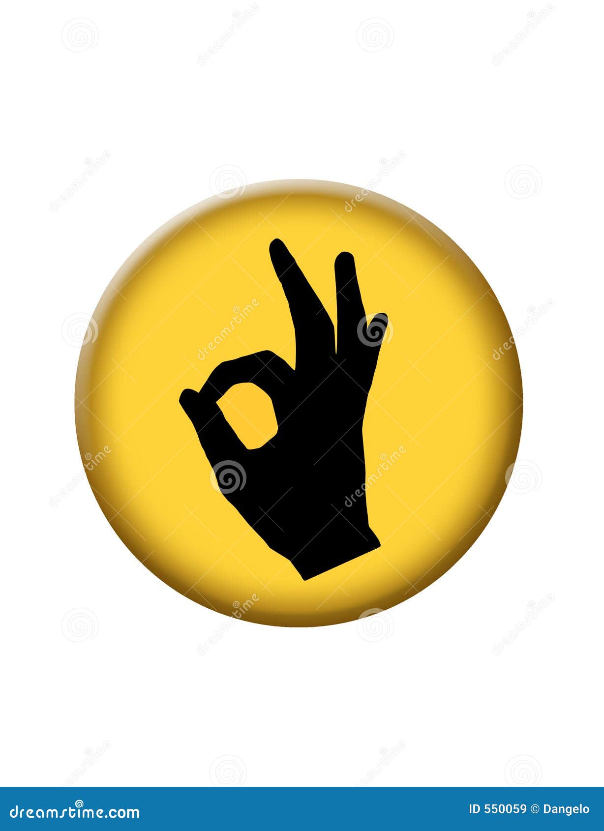 Okay Icon Button stock illustration. Illustration of print - 550059