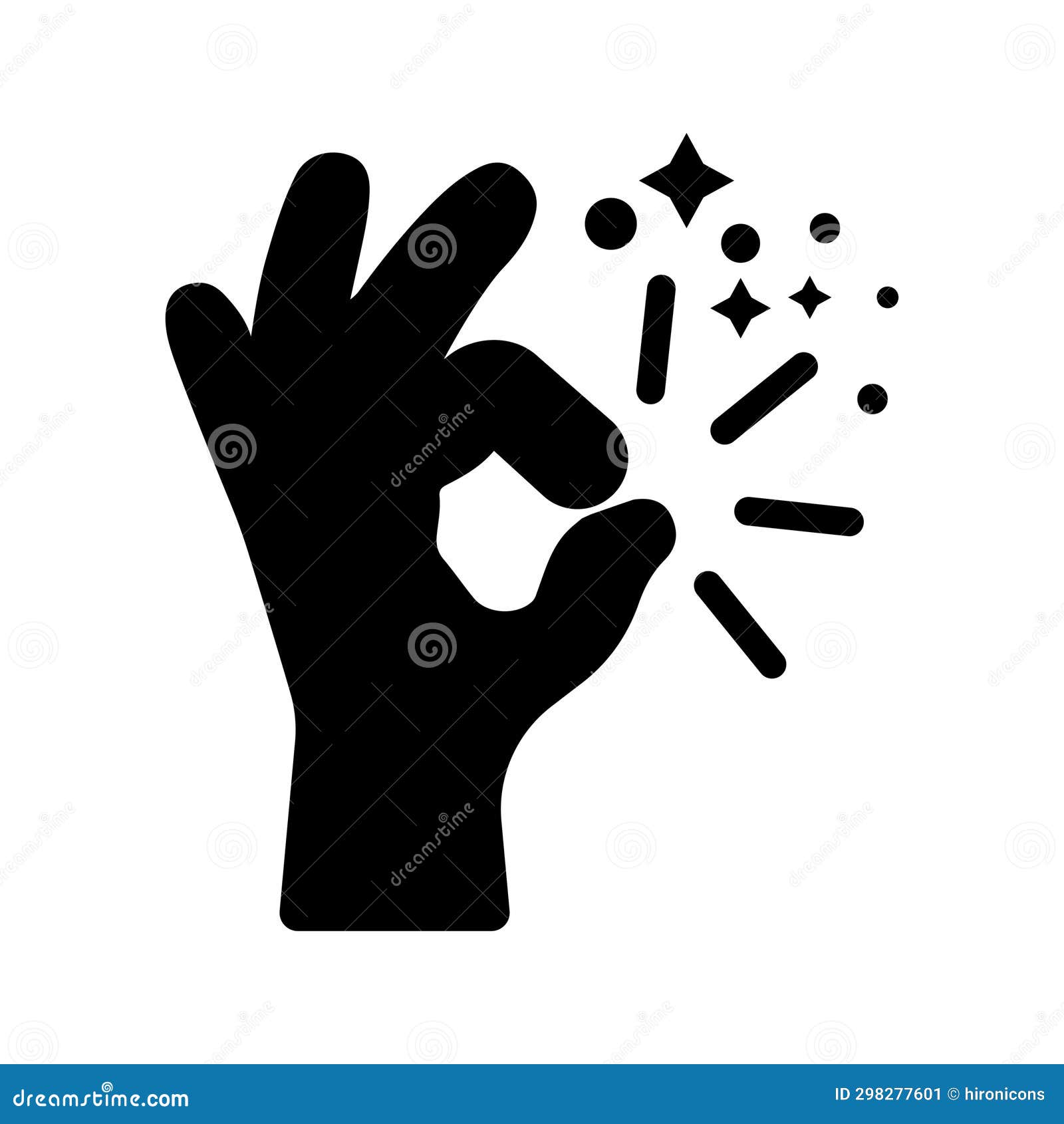 Okay Icon Hand, Vector Ok Symbol Isolated Positive Sign | CartoonDealer ...